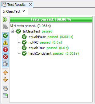 In Class Test – Testing and learning
